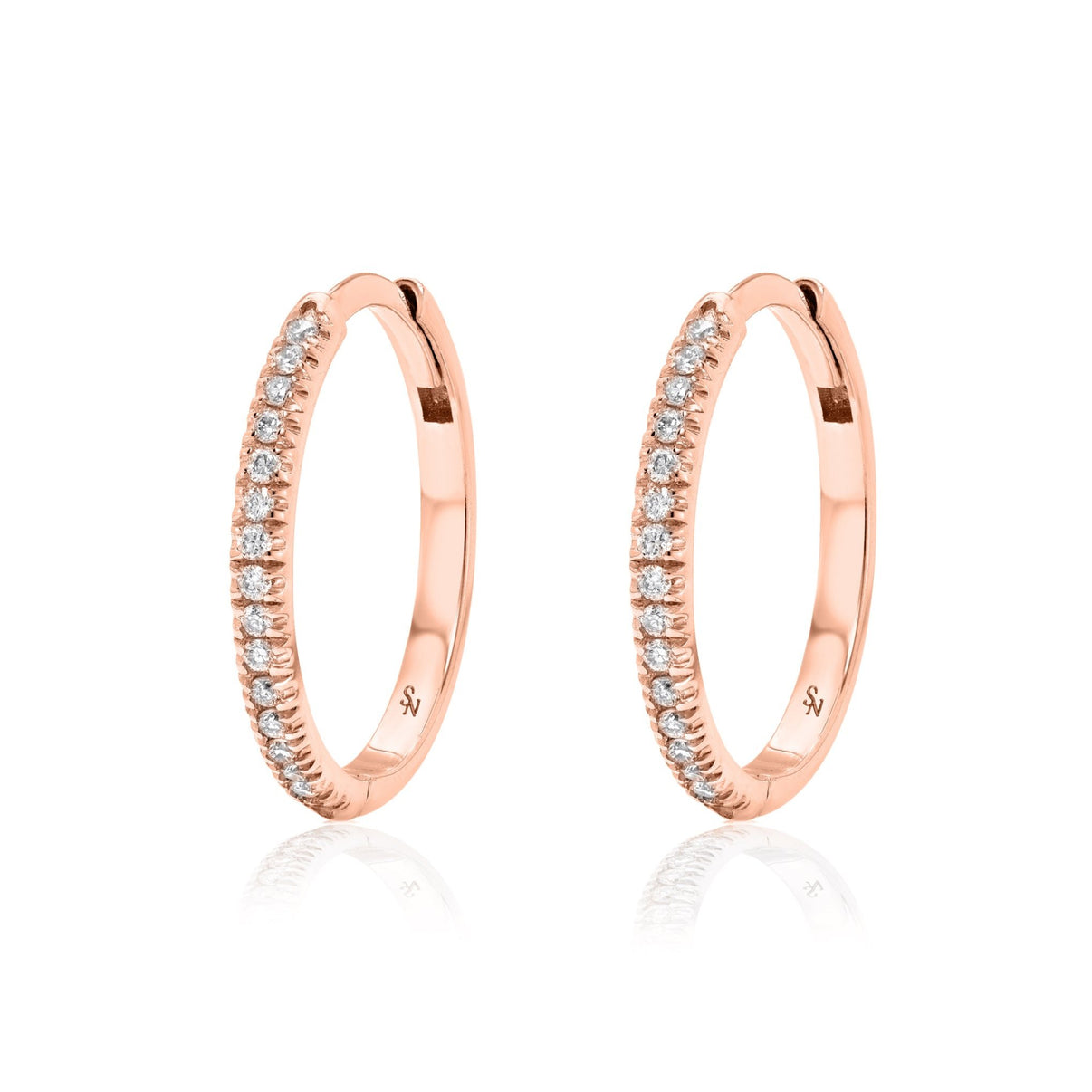 Huggie Hoop with Diamonds - 15 mm – Stacy Nolan