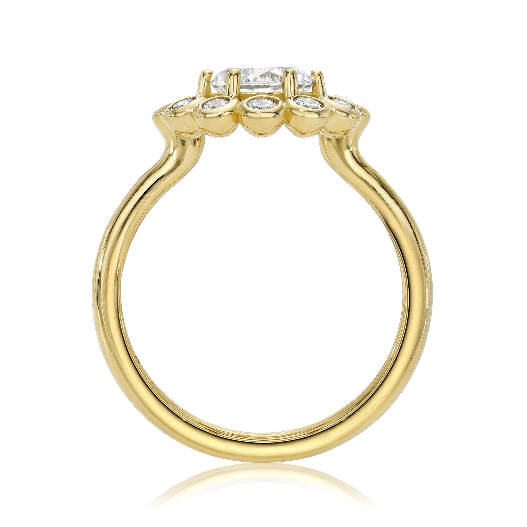 Flor de Oro Diamond Halo Ring | Stacy Nolan Jewelry